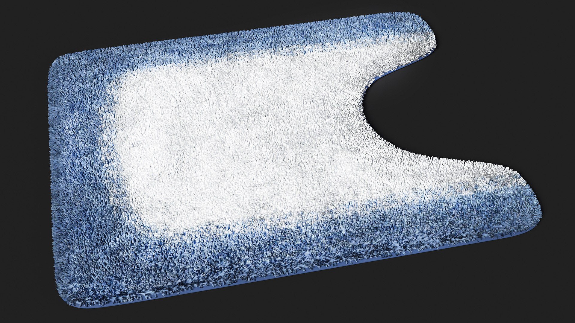 Blue Bathroom Contour Rug Fur 3D Model - TurboSquid 2054848