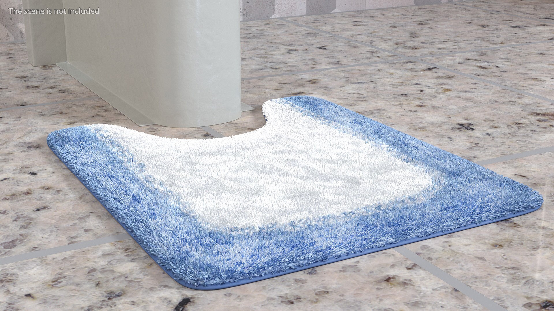 Blue Bathroom Contour Rug Fur 3D Model - TurboSquid 2054848