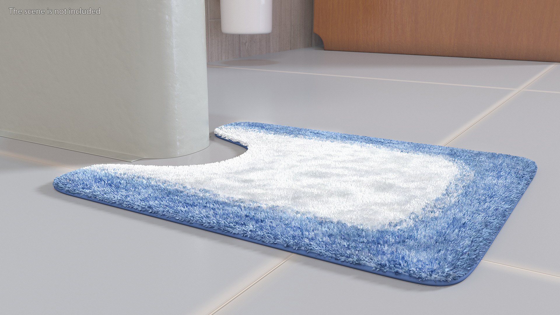 Blue Bathroom Contour Rug Fur 3D Model - TurboSquid 2054848