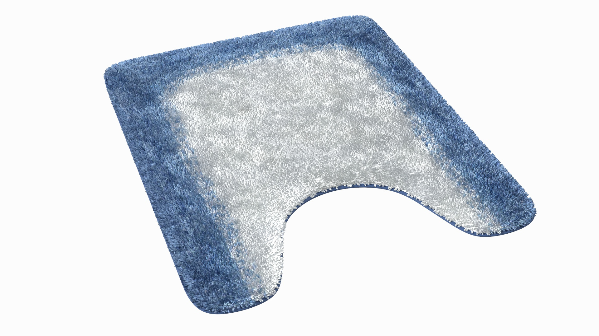 Blue Bathroom Contour Rug Fur 3D model - TurboSquid 2054848