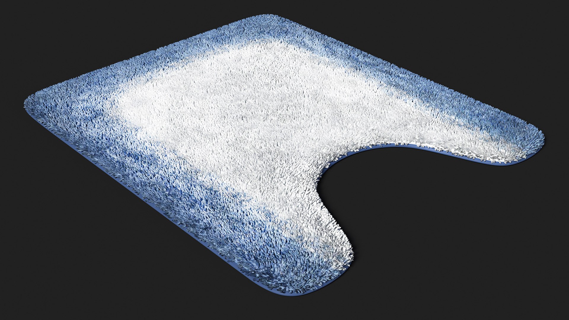Blue Bathroom Contour Rug Fur 3D Model - TurboSquid 2054848