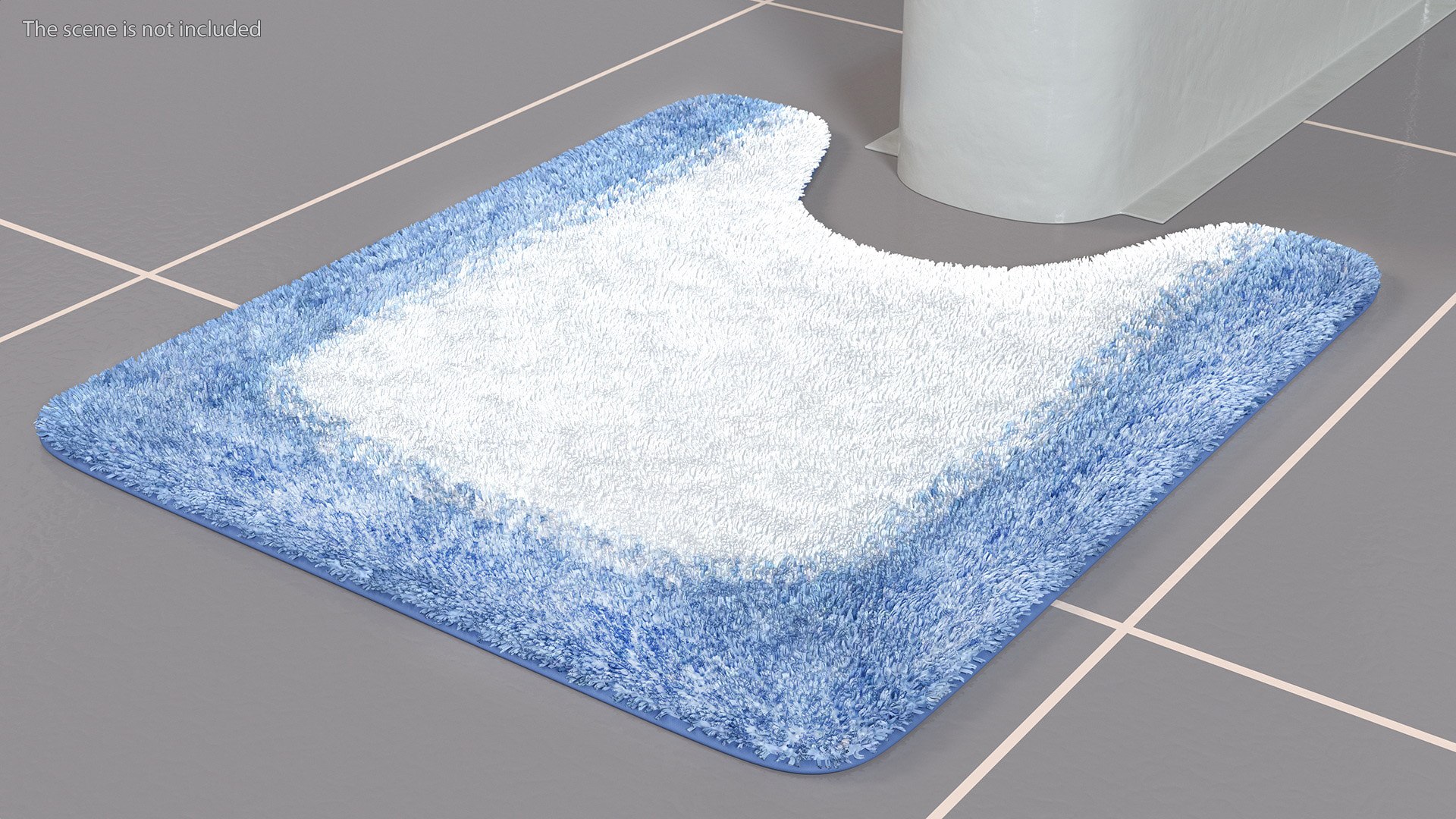 Blue Bathroom Contour Rug Fur 3D Model - TurboSquid 2054848