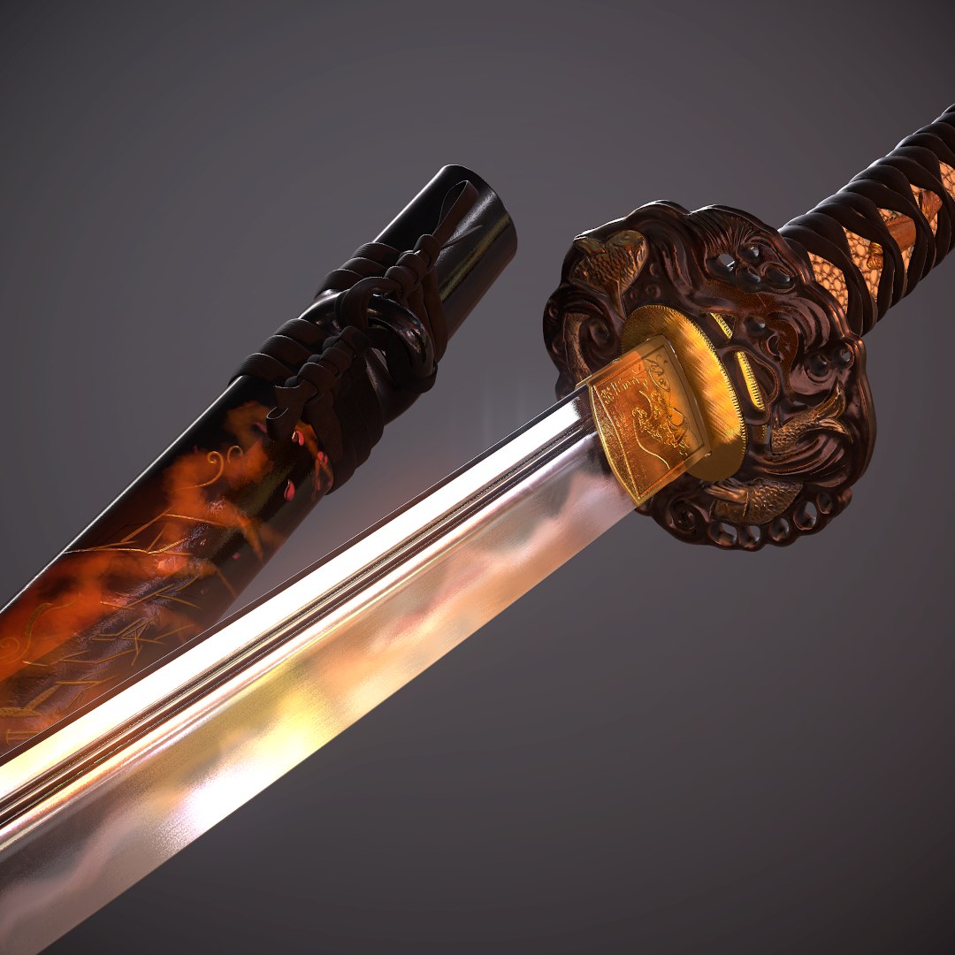 Samurai Sword Katana Details 3D Model - TurboSquid 1480514