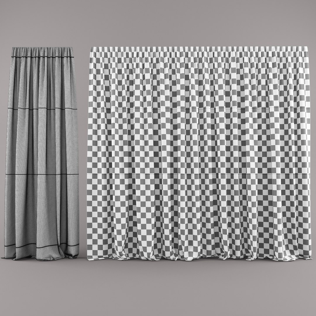 3D Curtains Modern - TurboSquid 1318734