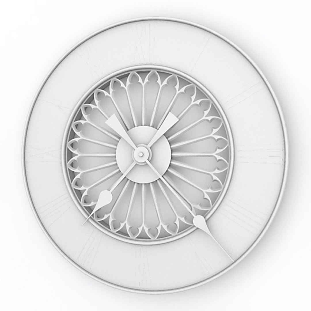 3d Model Analog Decorative Wall Clock