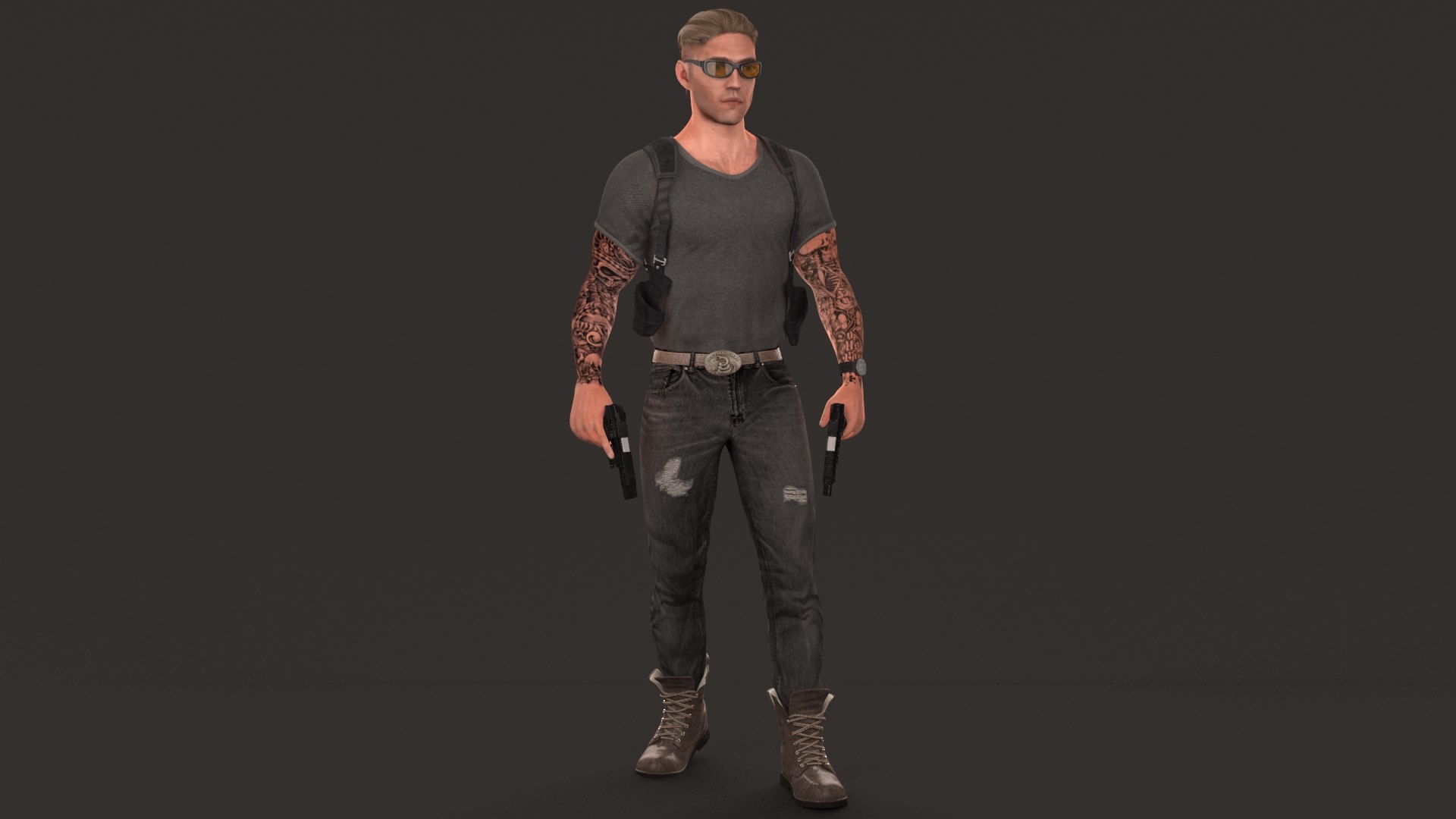 3D Model Rigged Special Agent 4k - TurboSquid 1542746