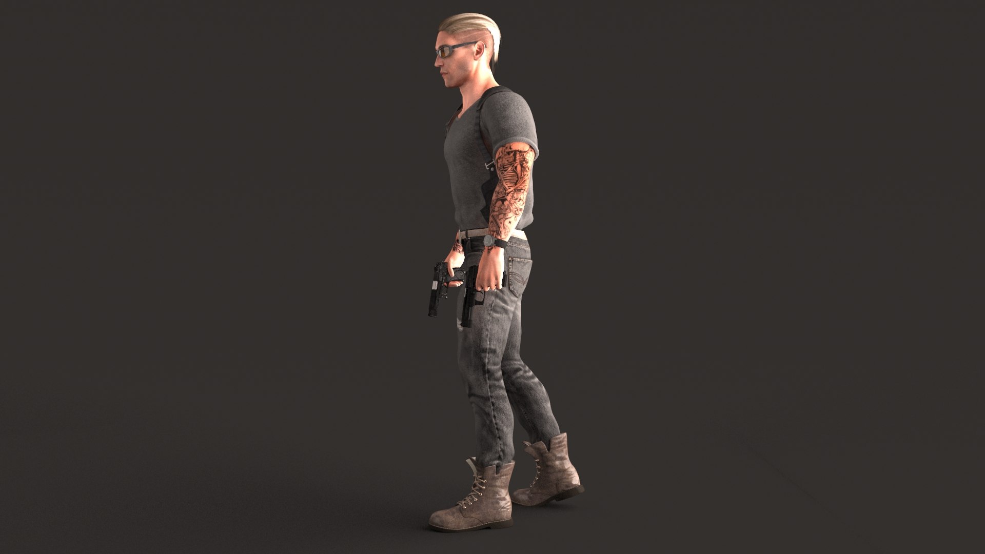 3D model rigged special agent 4k - TurboSquid 1542746