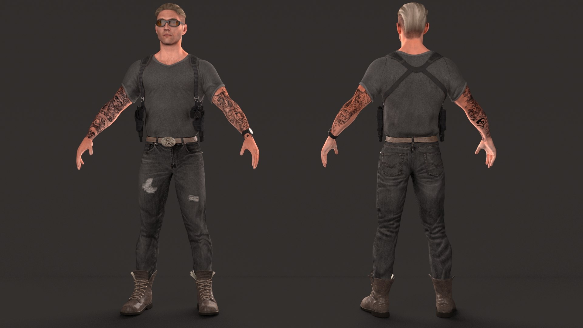 3D model rigged special agent 4k - TurboSquid 1542746