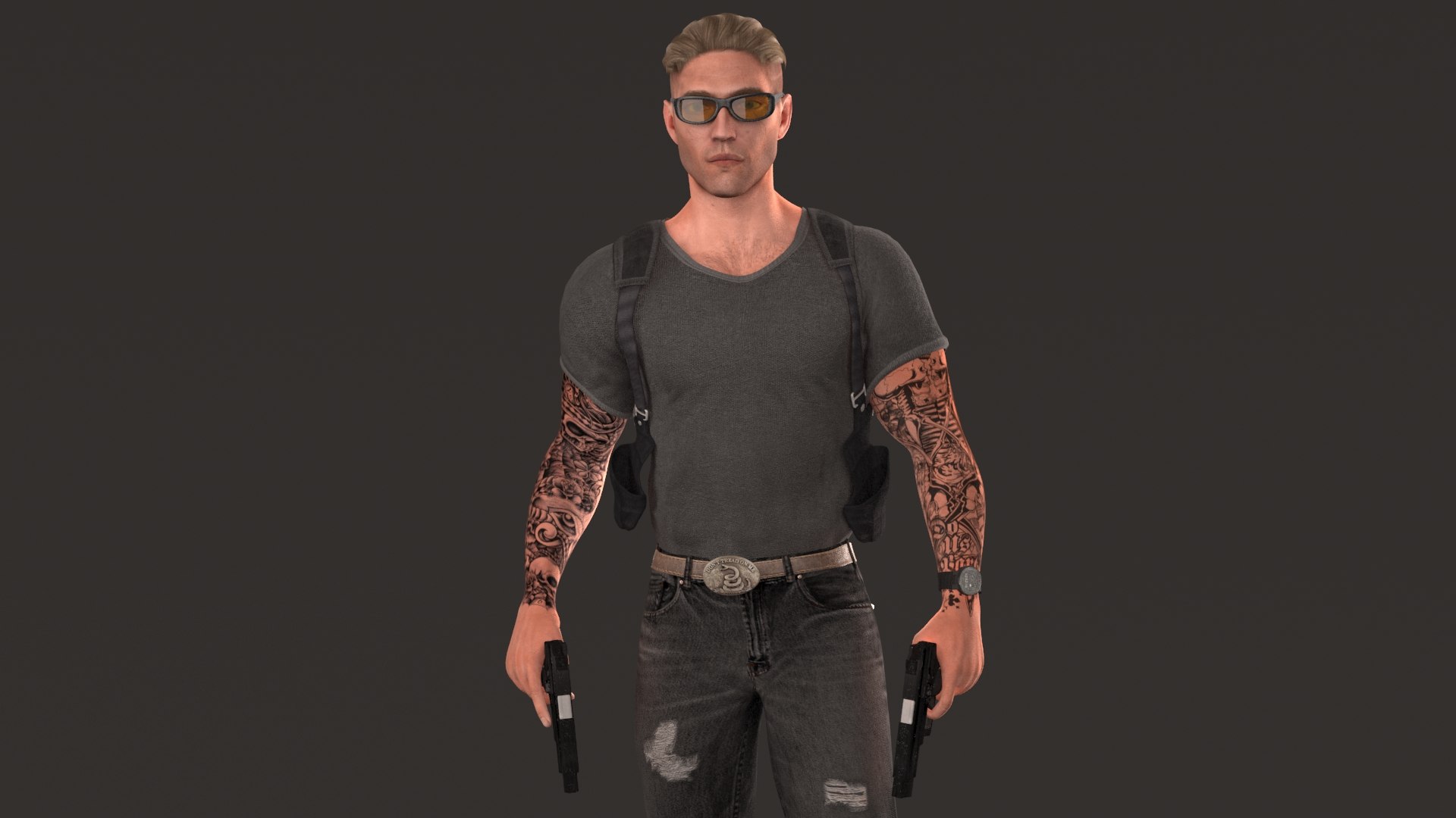 3D Model Rigged Special Agent 4k - TurboSquid 1542746