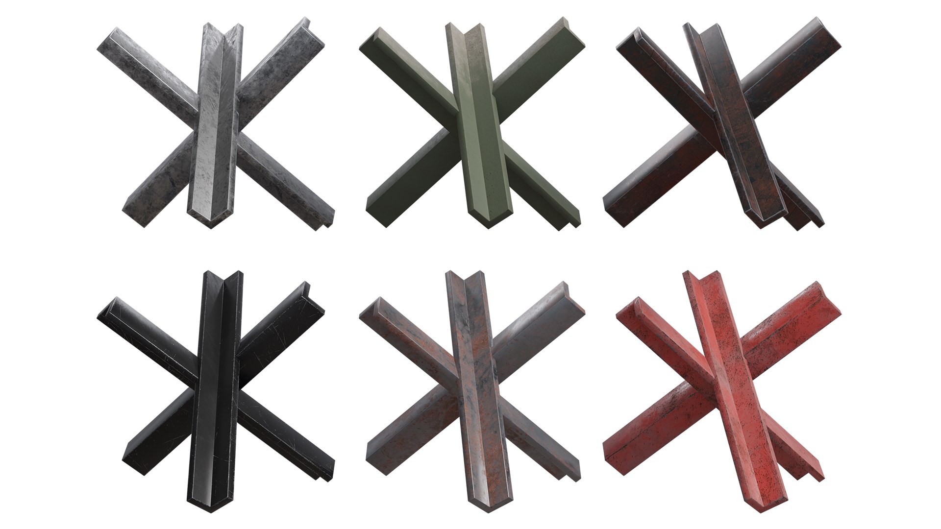 3D Anti-Tank Hedgehog - Low Poly Game Asset - TurboSquid 2327408