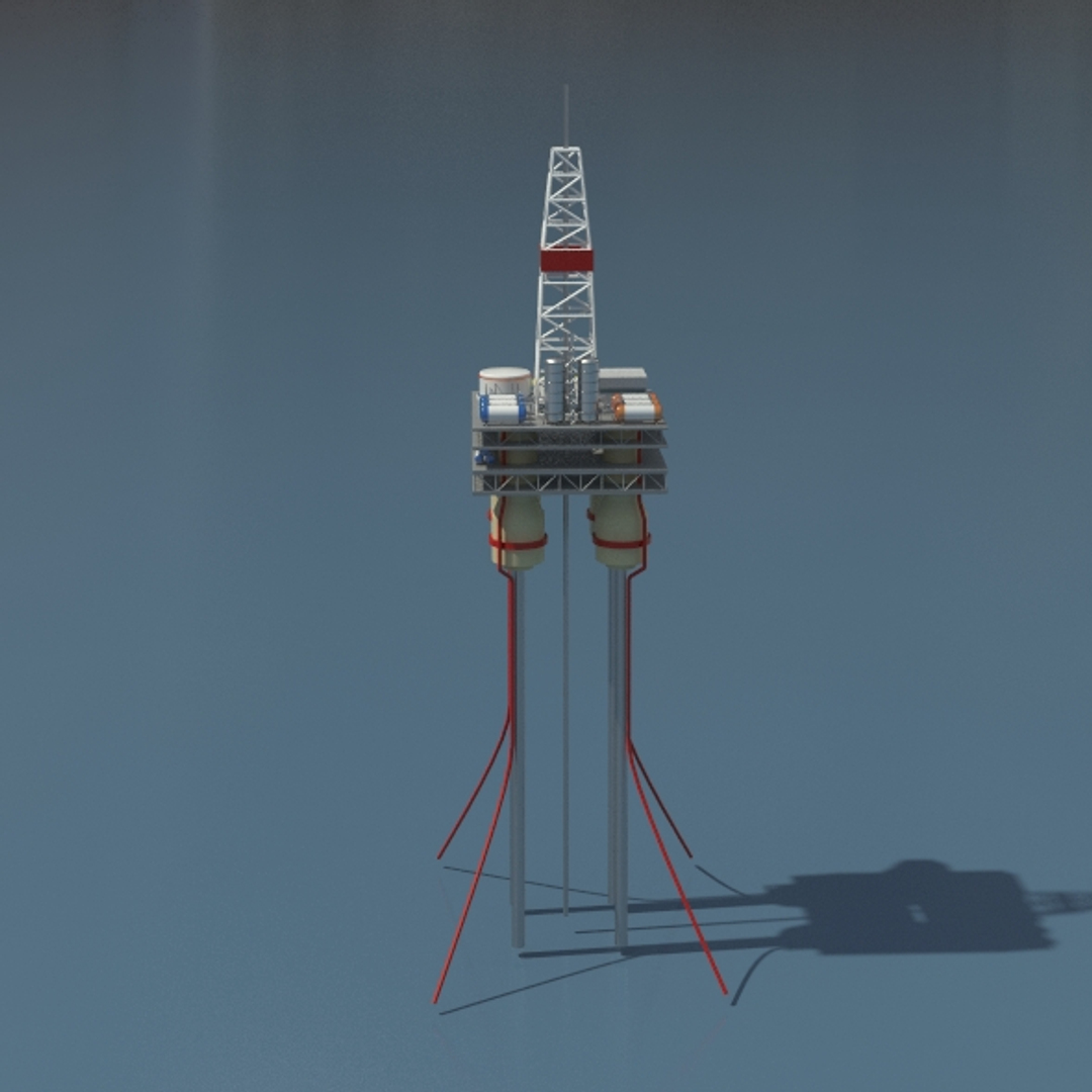 3d Oil Rig Platform Model