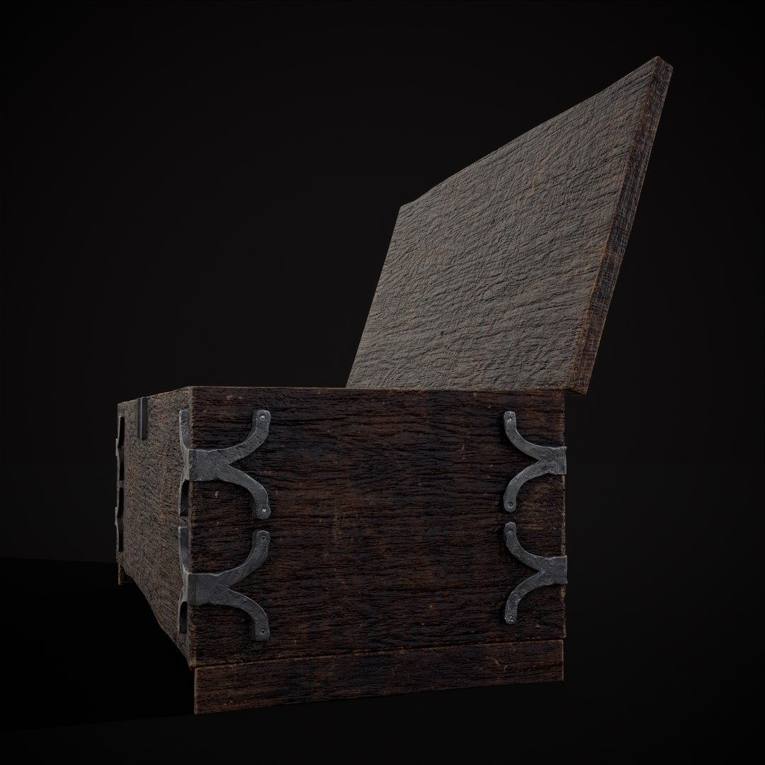 Old Wooden Strong Box 3D model - TurboSquid 2052885