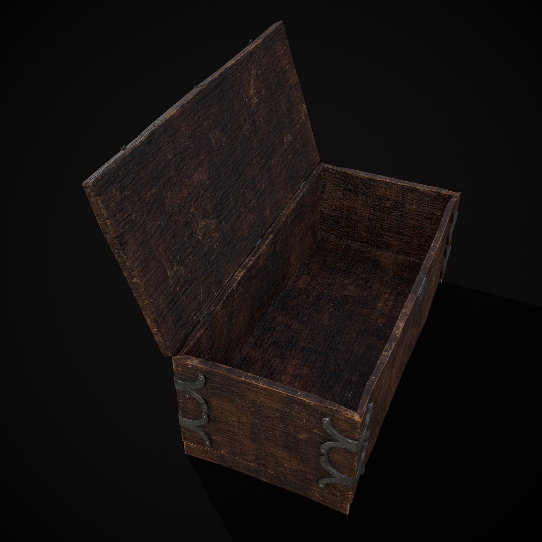 Old Wooden Strong Box 3D model - TurboSquid 2052885