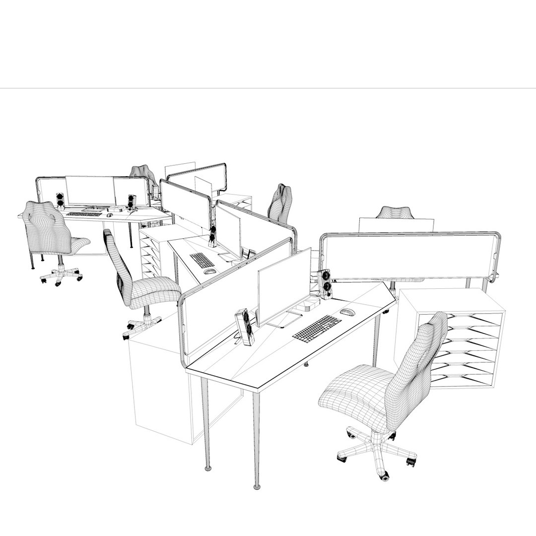 3D work station - TurboSquid 1510921