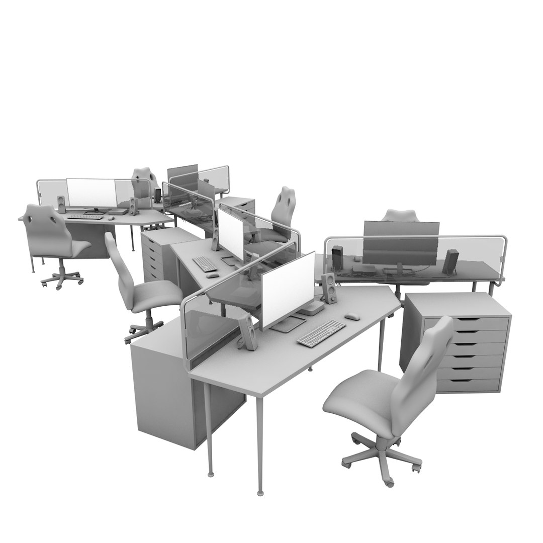 3D work station - TurboSquid 1510921