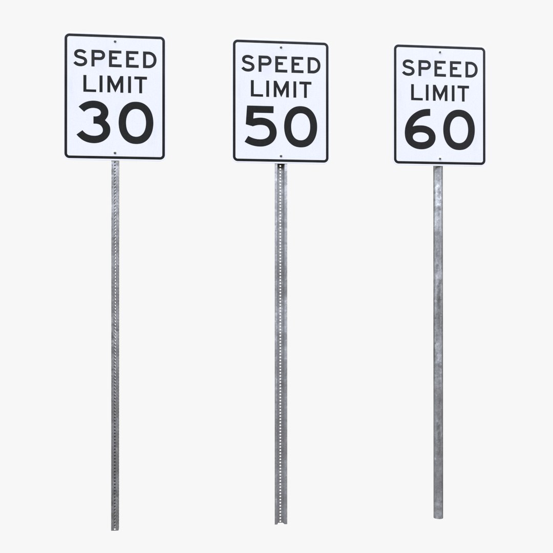 3D Model Speed Limit Signs - TurboSquid 1465766
