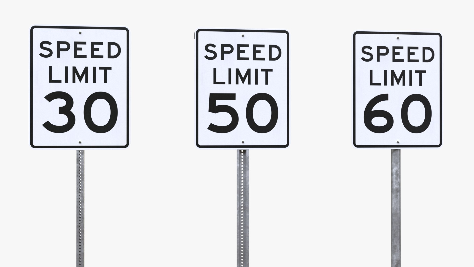 3D Model Speed Limit Signs - TurboSquid 1465766