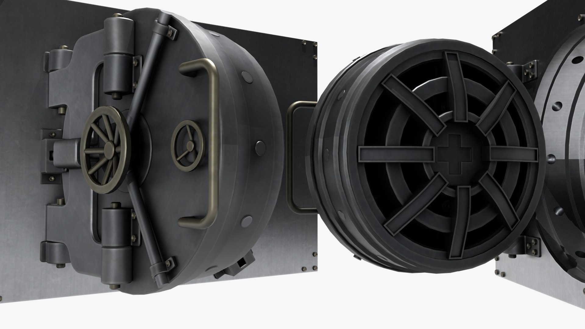 Round Bank Vault Door 3D Model - TurboSquid 1881309