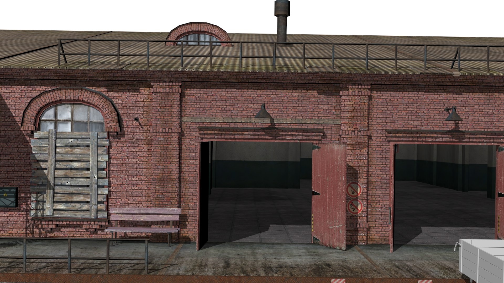 Old Brick Warehouse 3D Model - TurboSquid 2185283