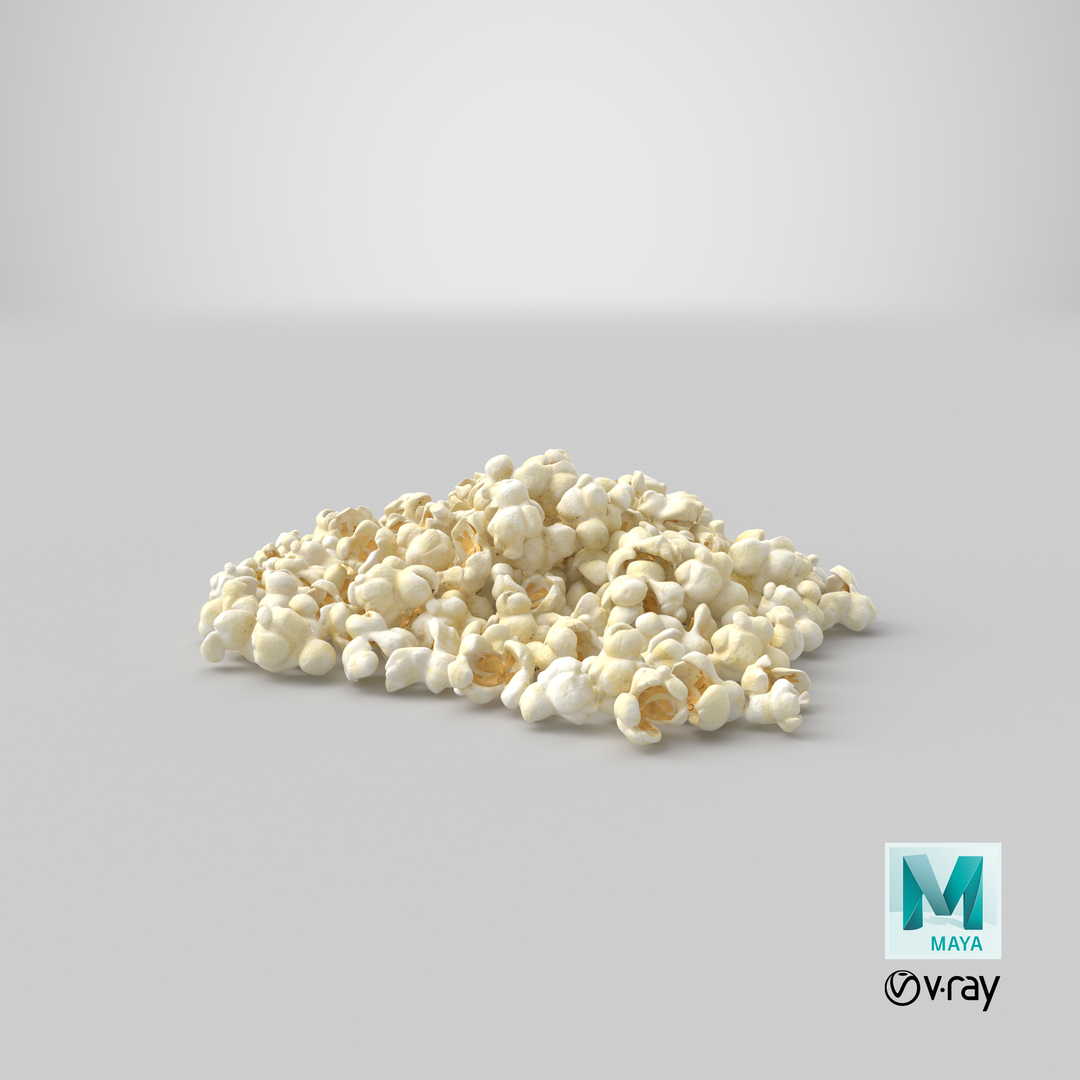 Movie popcorn pile - 3D model - TurboSquid 1182133