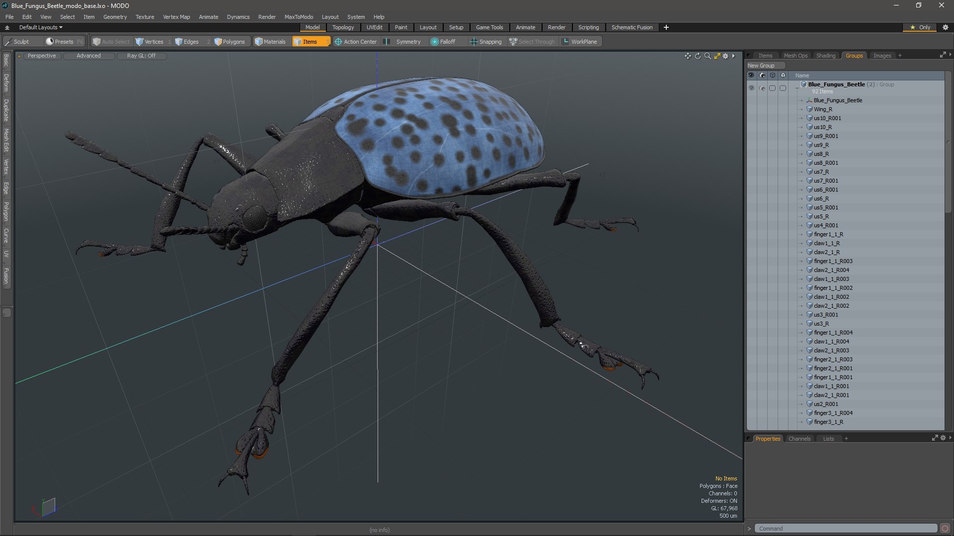 Blue Fungus Beetle 3D Model - TurboSquid 2284106