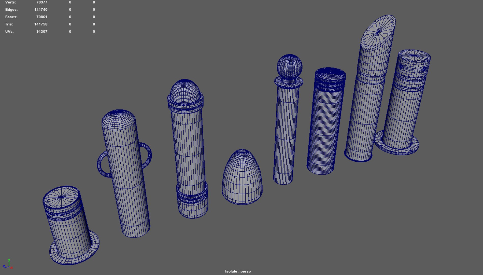 3D Model Bollards Pack - TurboSquid 1997010