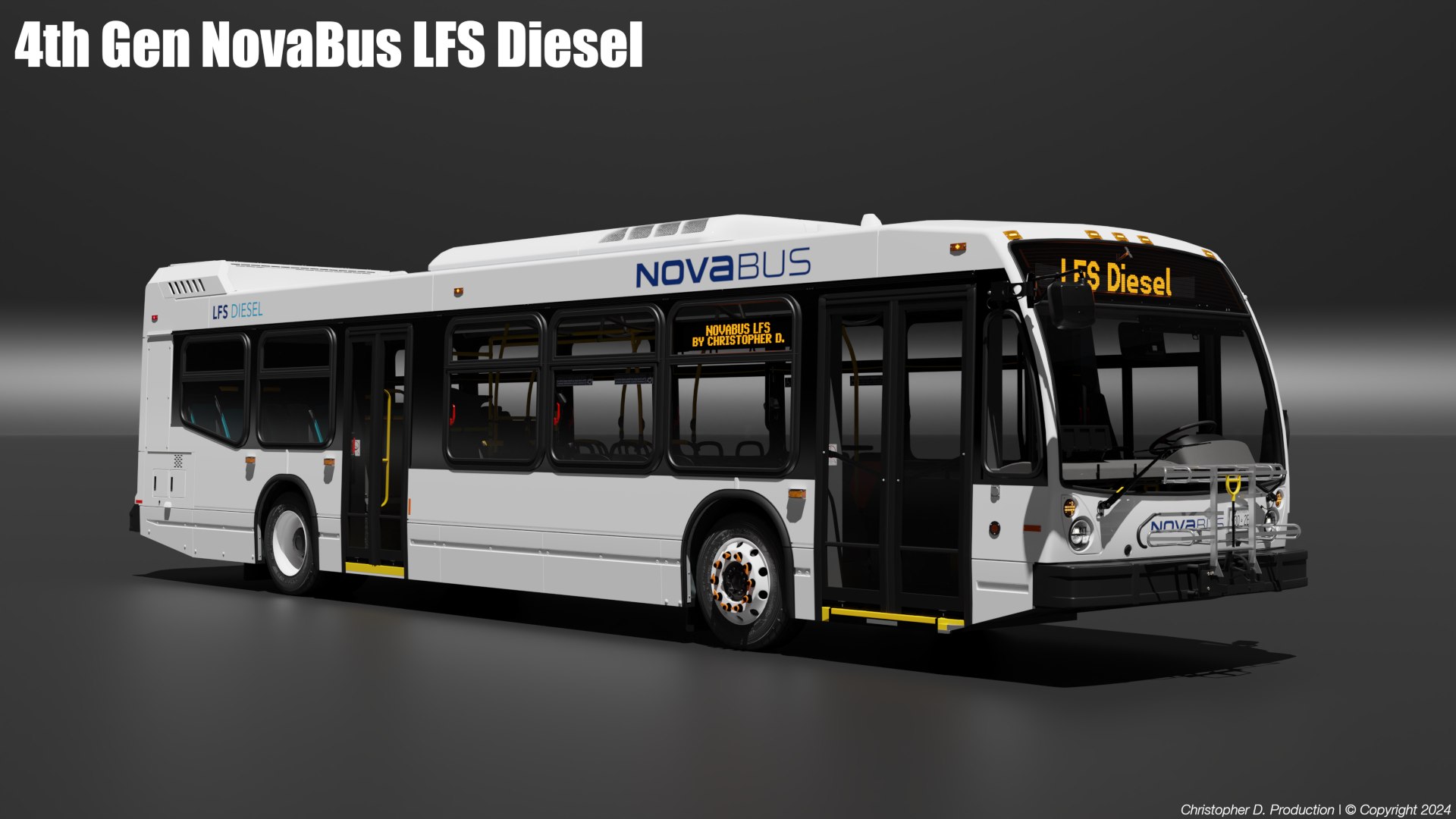 3D Model Volvo Group 4th Gen NovaBus LFS Low Floor Series Bus PACK - TurboSquid 2370905