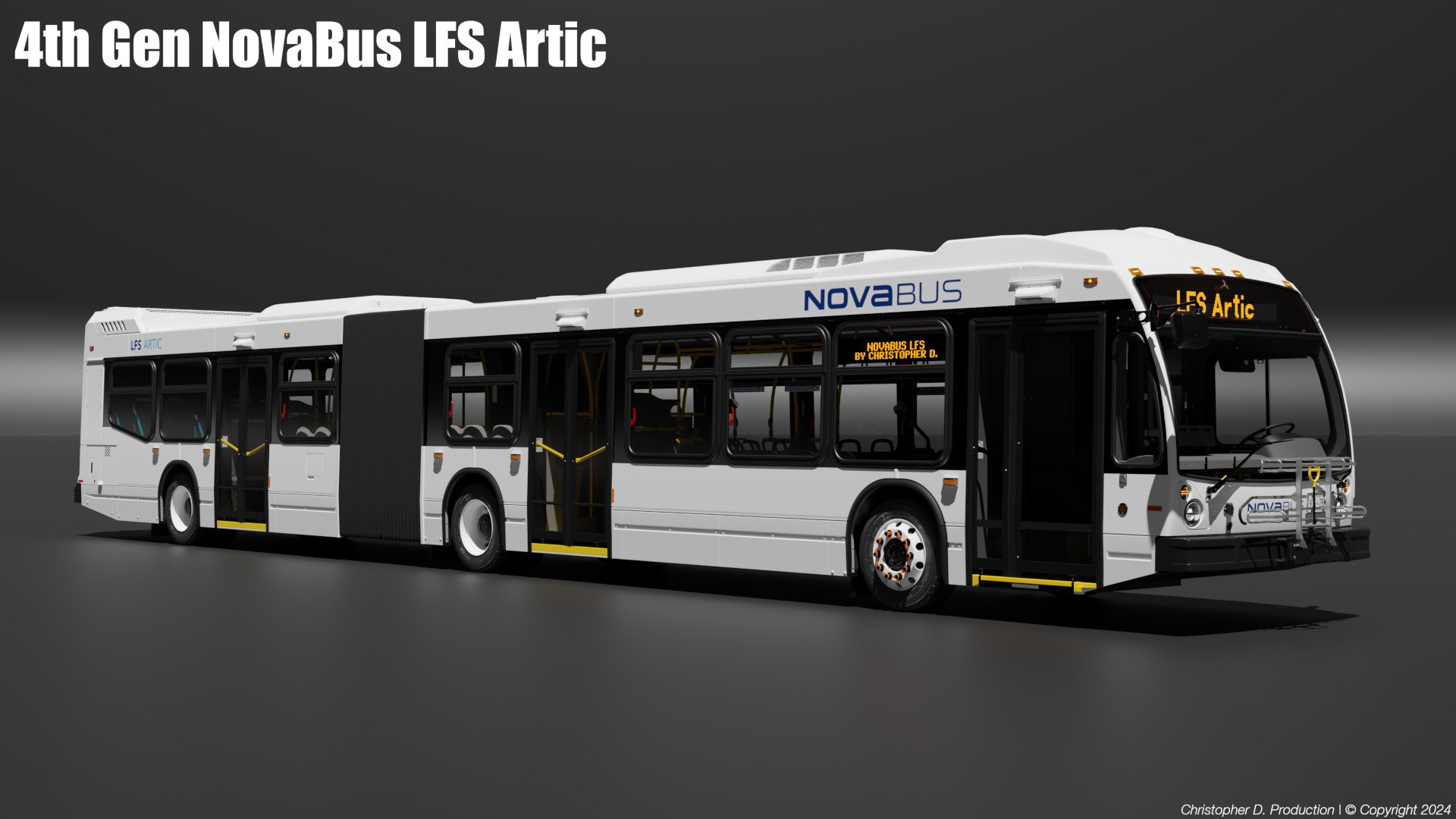 3D Model Volvo Group 4th Gen NovaBus LFS Low Floor Series Bus PACK ...