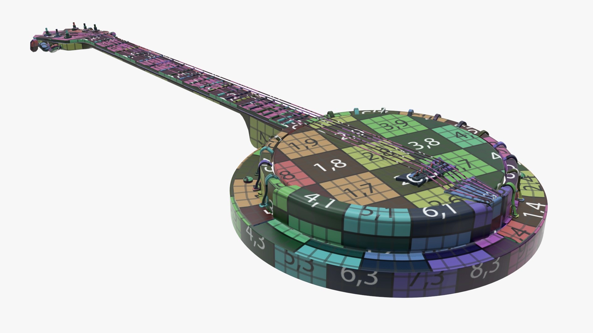 3D Musical Instrument Banjo Model - TurboSquid 1528443
