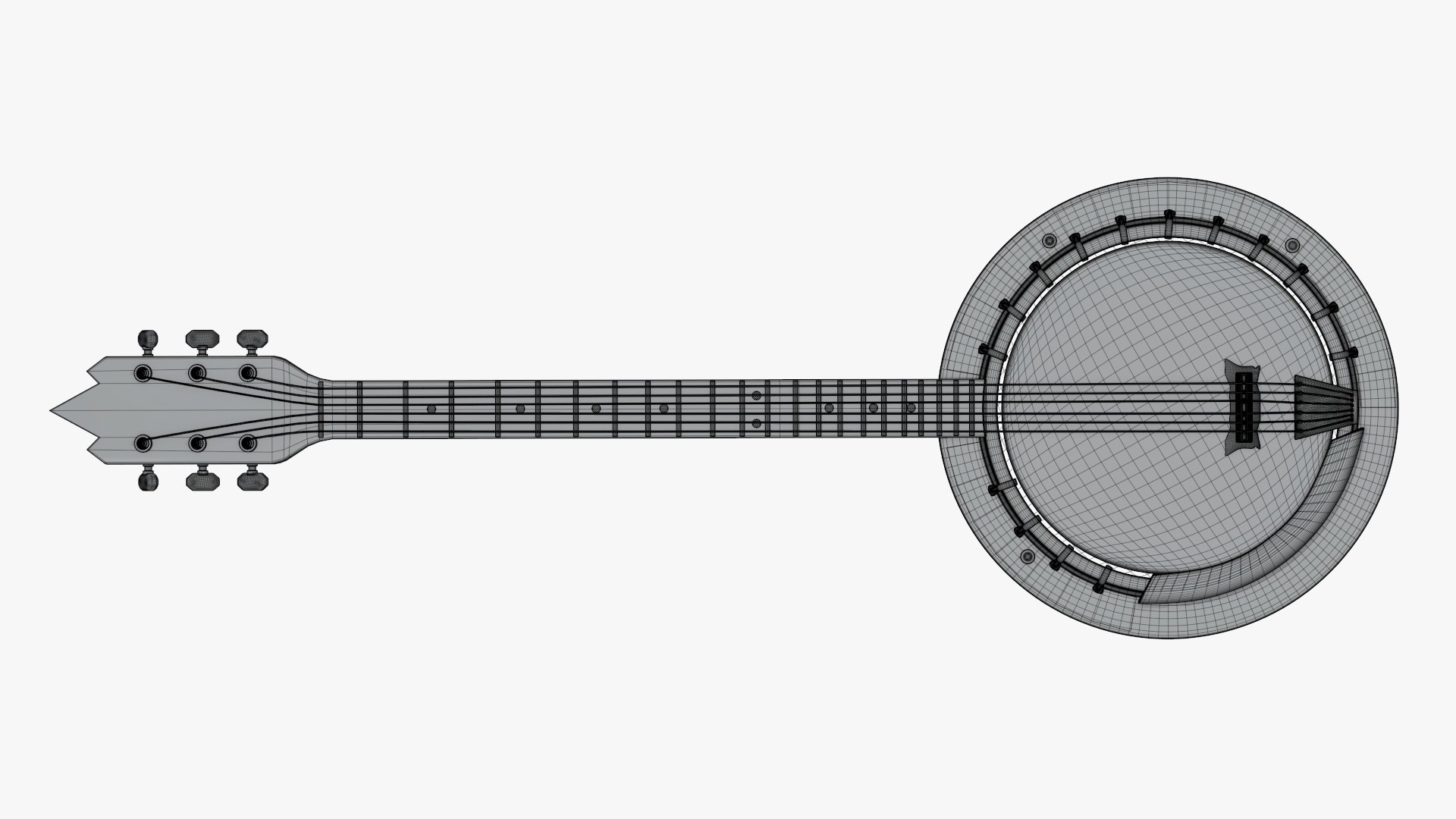 3D Musical Instrument Banjo Model - TurboSquid 1528443
