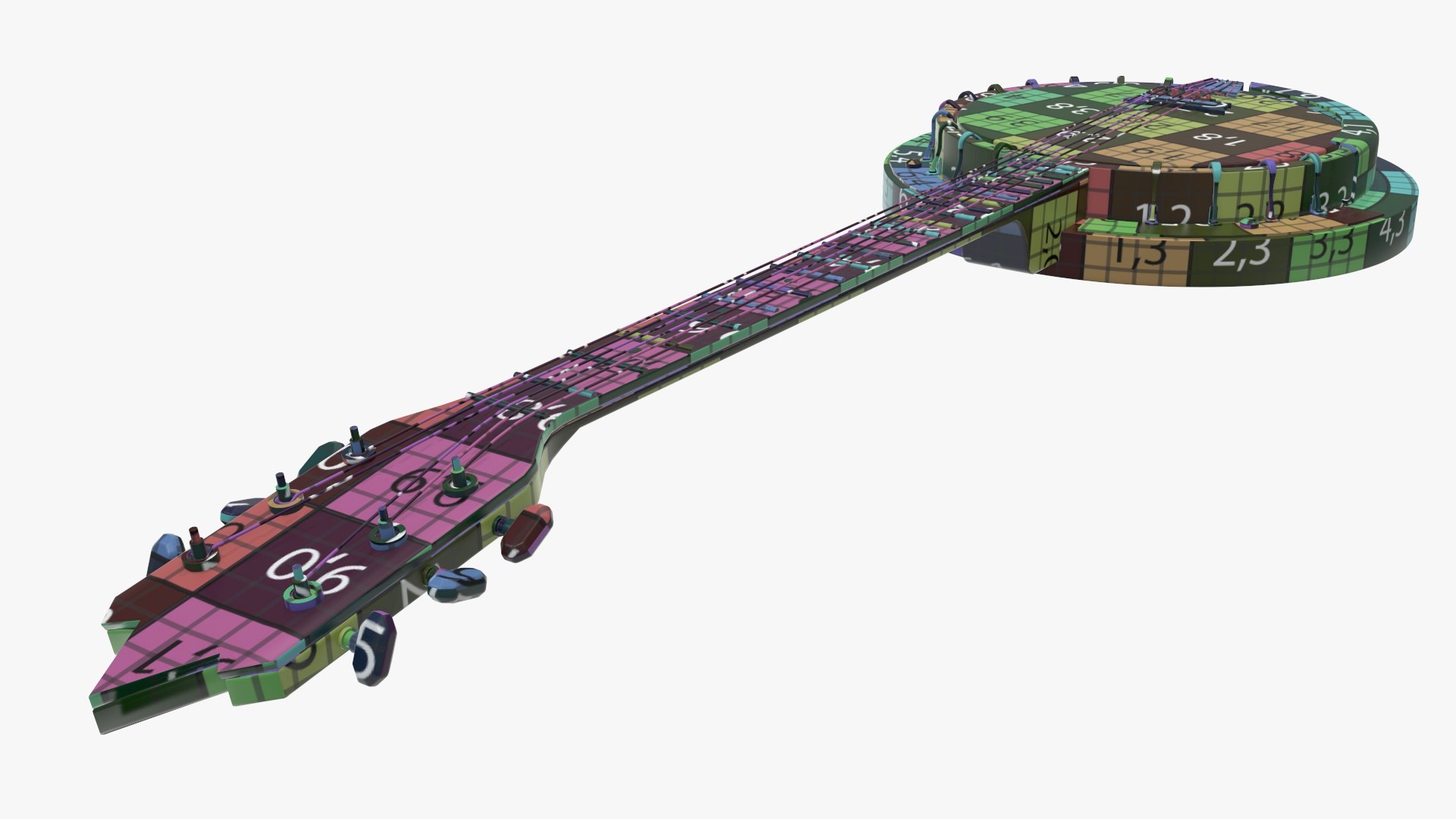 3D Musical Instrument Banjo Model - TurboSquid 1528443