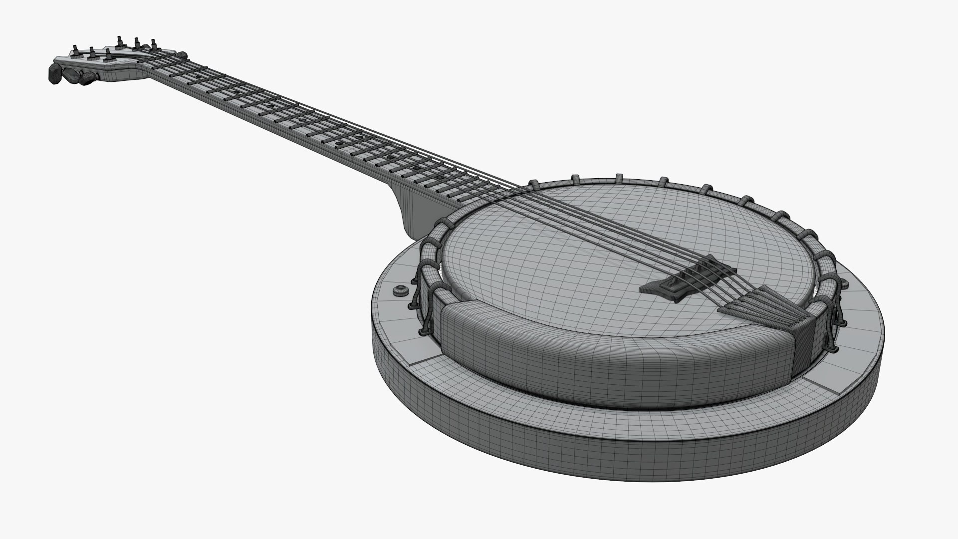 3D Musical Instrument Banjo Model - TurboSquid 1528443