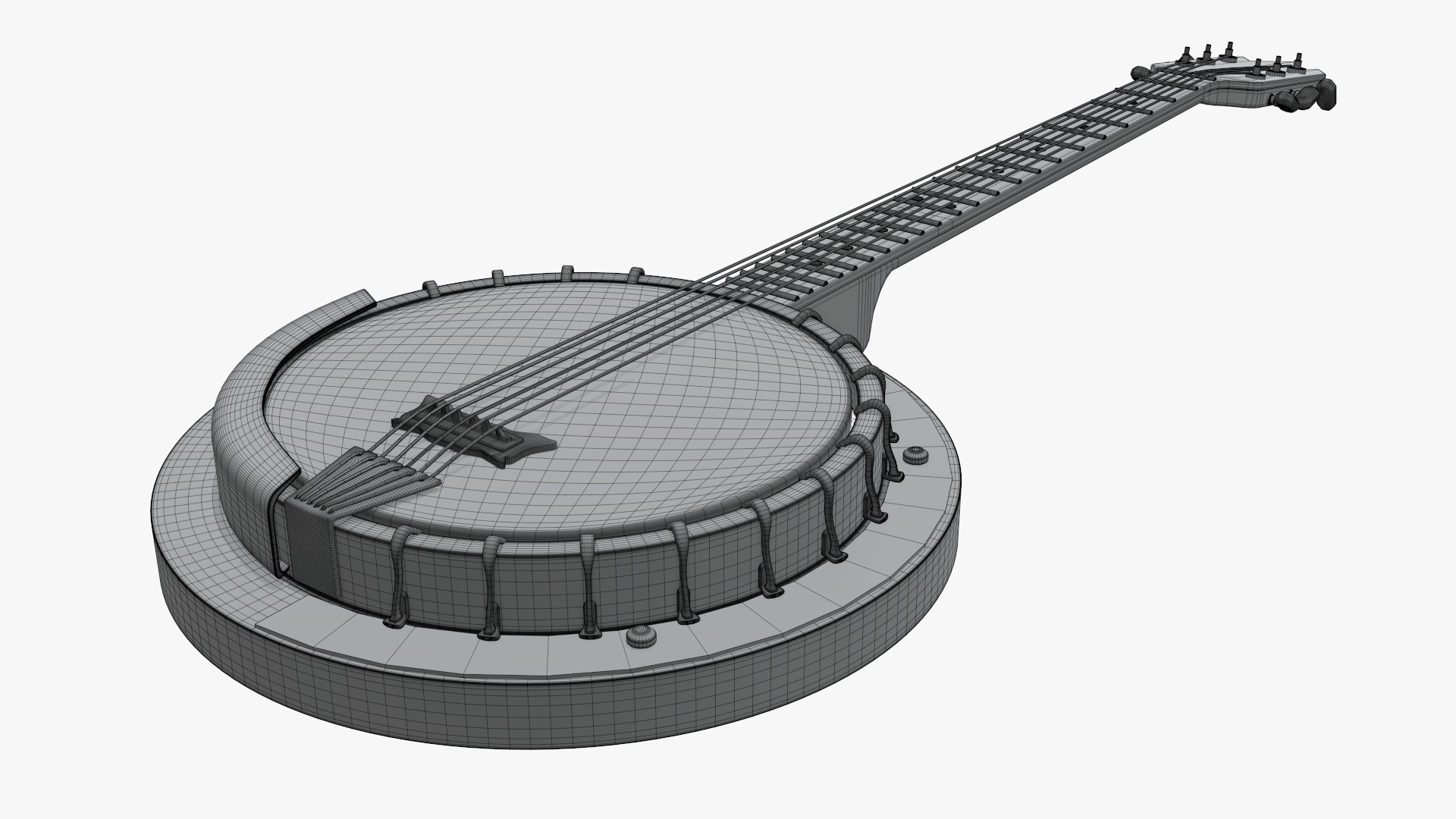 3D Musical Instrument Banjo Model - TurboSquid 1528443