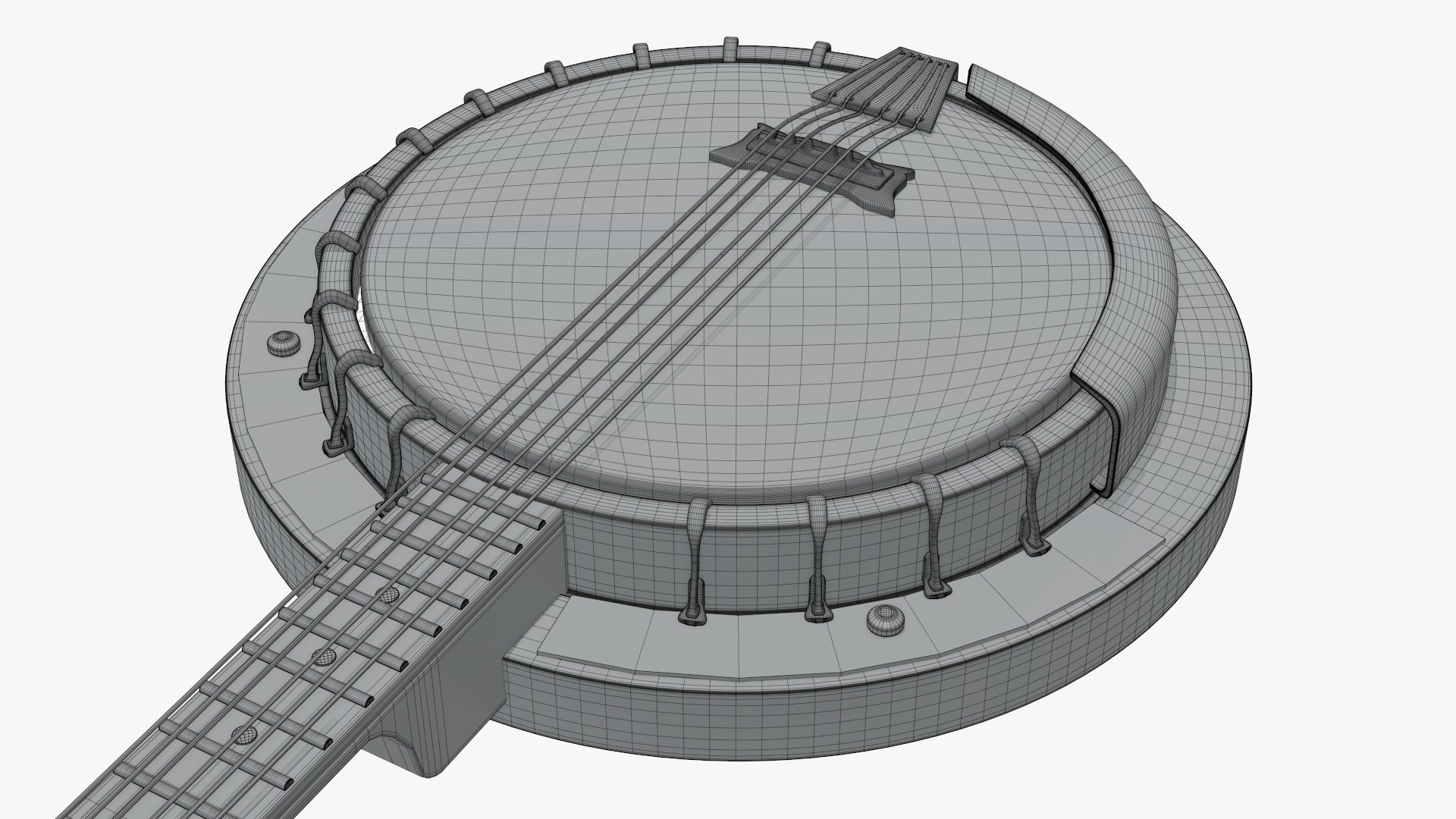 3D Musical Instrument Banjo Model - TurboSquid 1528443