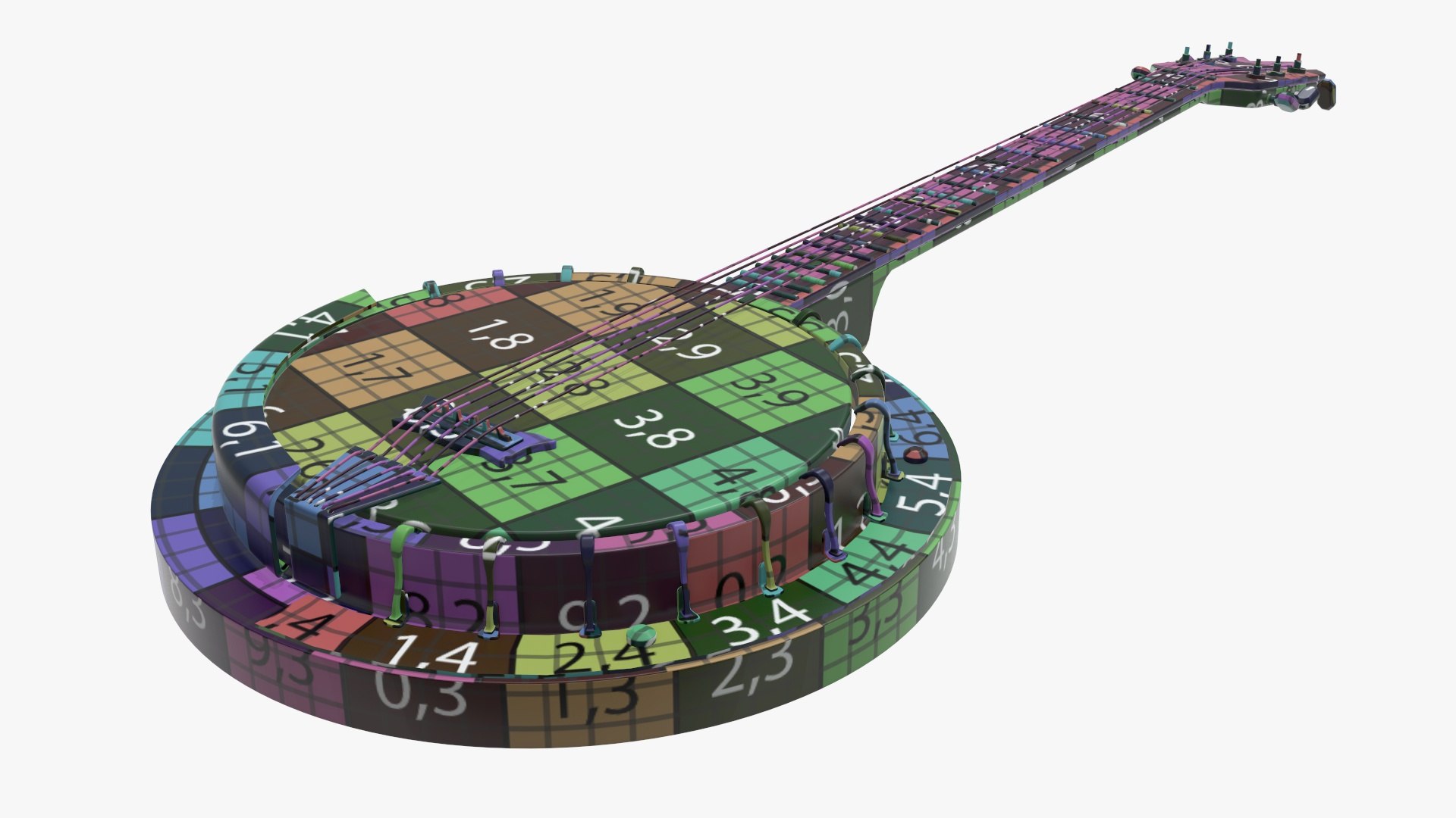 3D Musical Instrument Banjo Model - TurboSquid 1528443