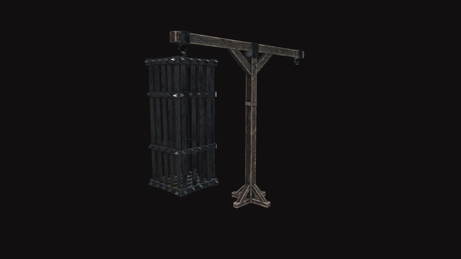 3D Medieval Balance Cage - TurboSquid 2306736