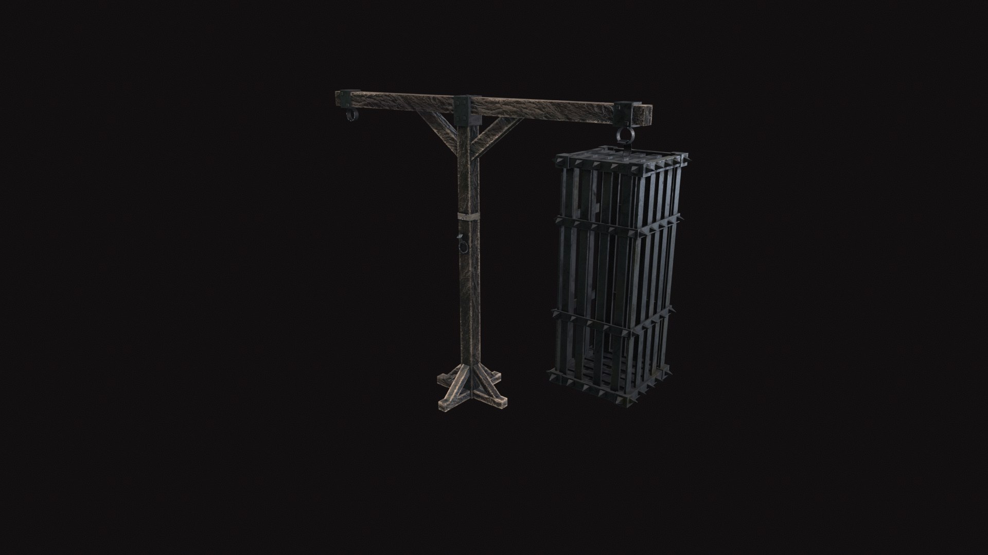 3D Medieval Balance Cage - TurboSquid 2306736