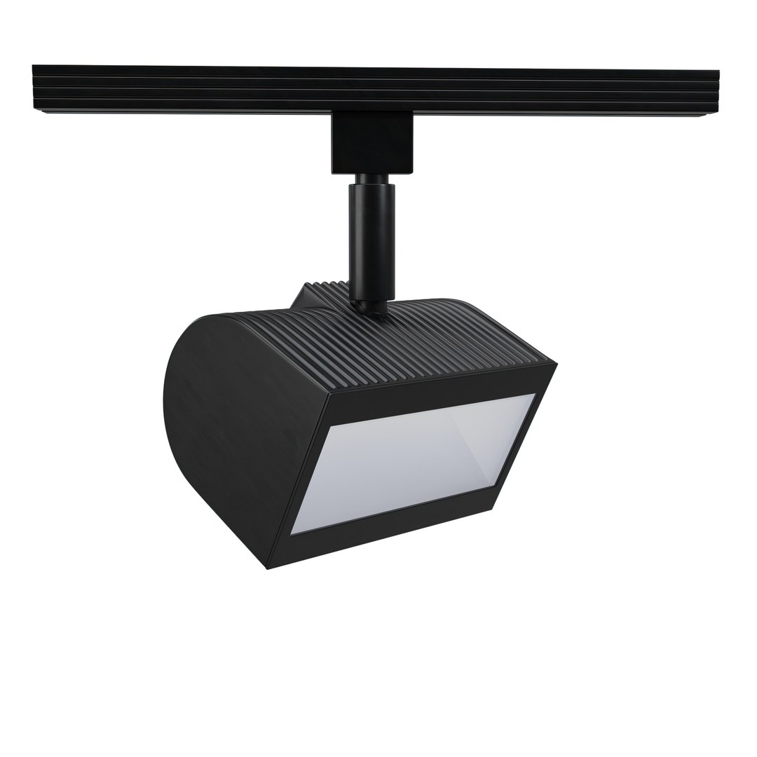 3D Wall Wash Black LED Track Light PBR - TurboSquid 2209452