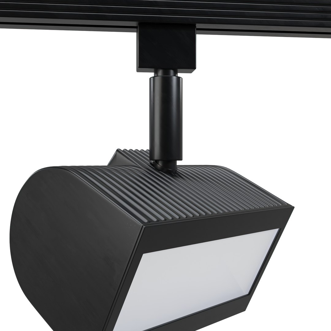 3D Wall Wash Black LED Track Light PBR - TurboSquid 2209452