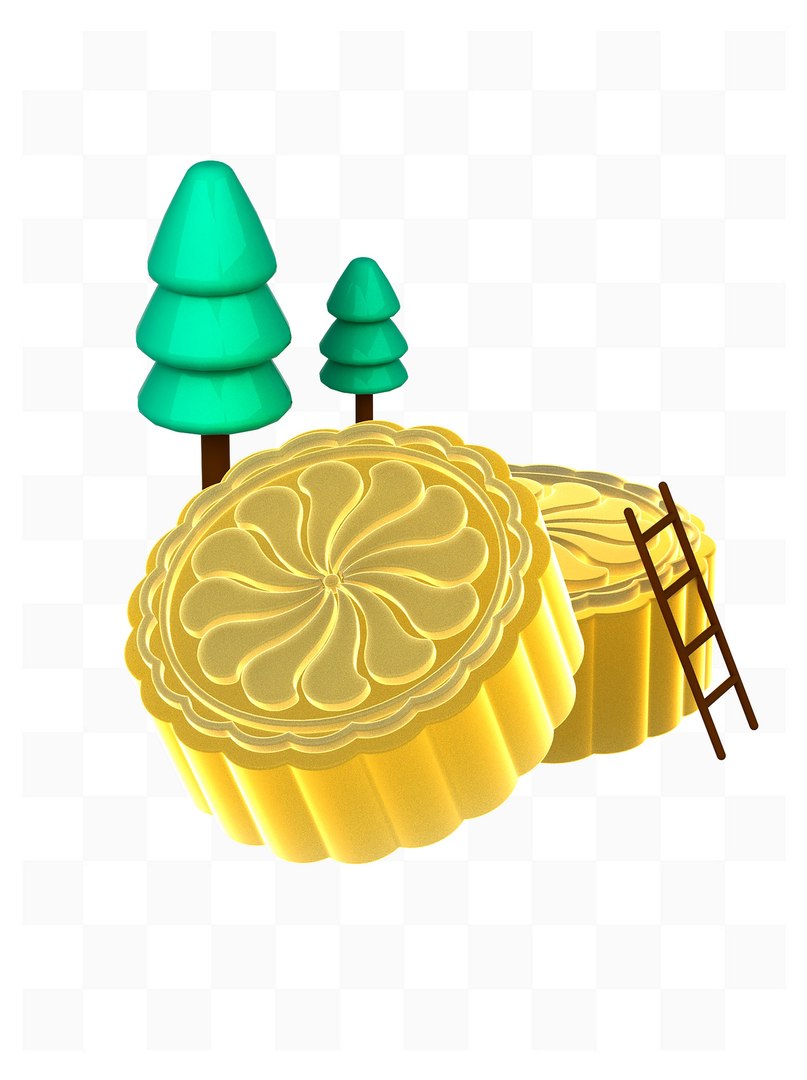 Mooncake 3D - TurboSquid 2026785