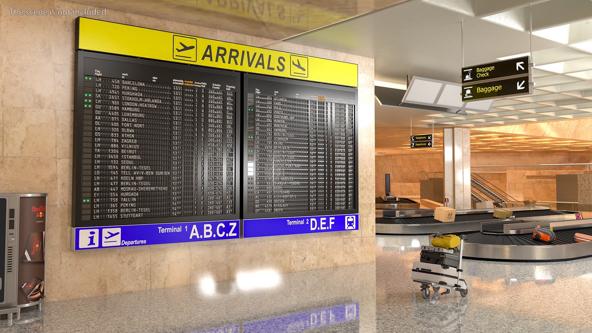 3D Airport Arrivals Board Air Model - TurboSquid 1645702