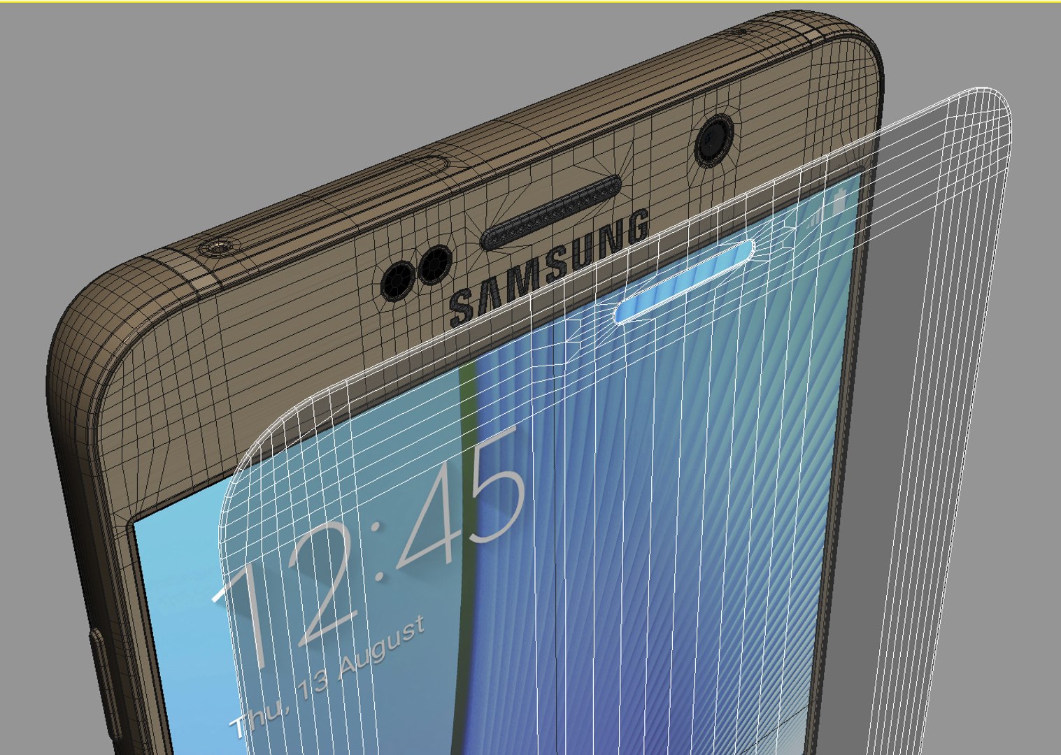 Samsung Galaxy Note5 Gold 3d Model