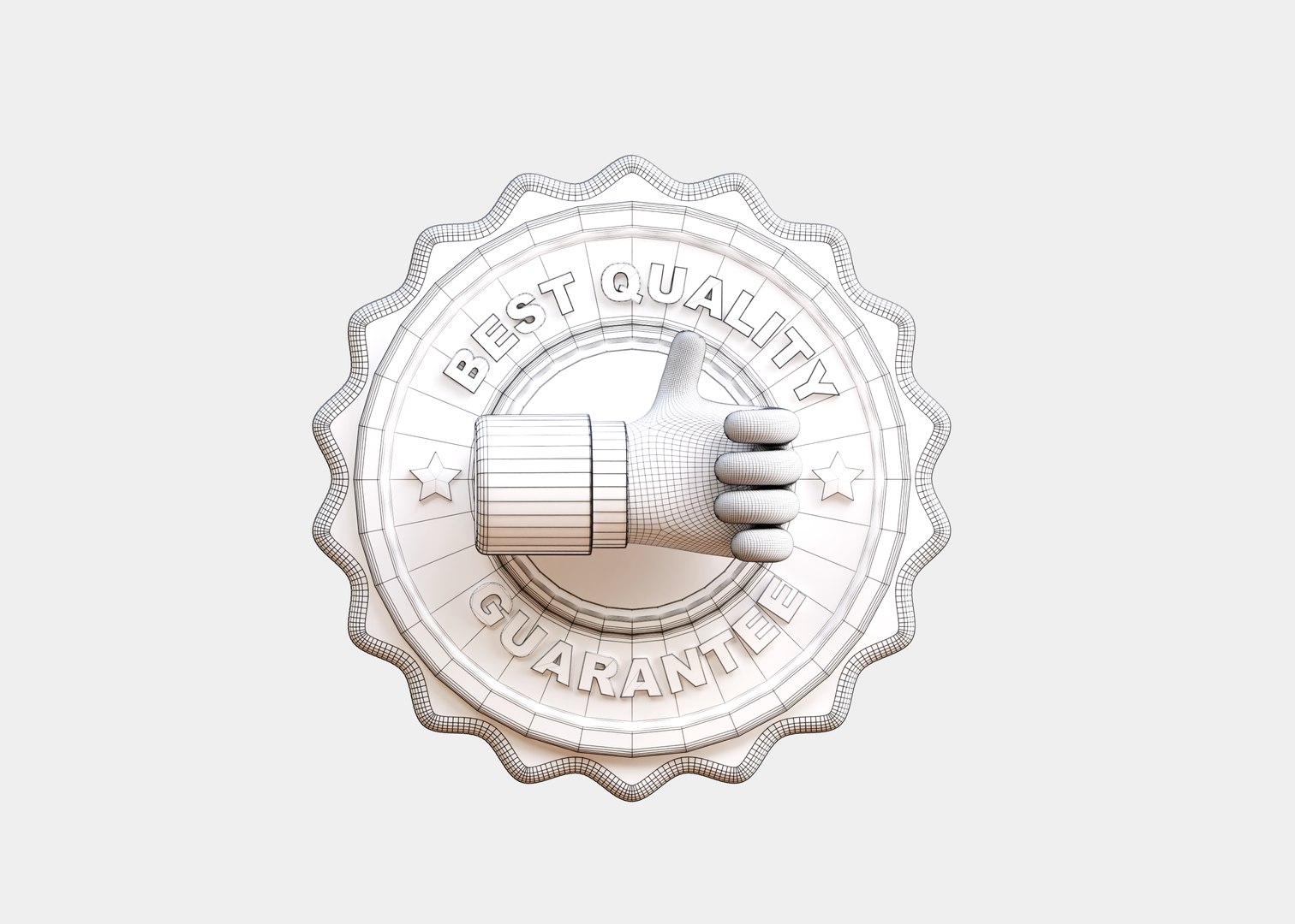 Best Quality Badge 3D Illustration 3D Model - TurboSquid 2230875