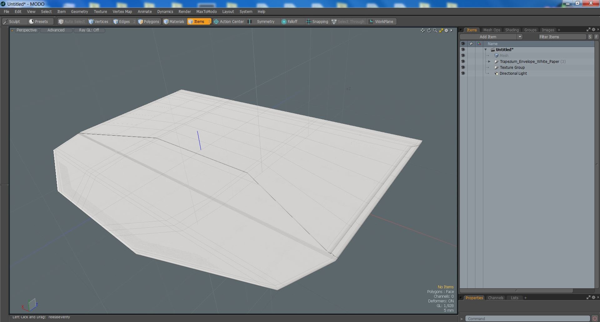 Trapezium Envelope White Paper 3D Model - TurboSquid 2215118