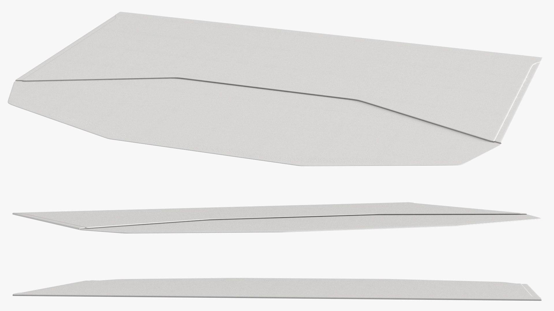 Trapezium Envelope White Paper 3D Model - TurboSquid 2215118