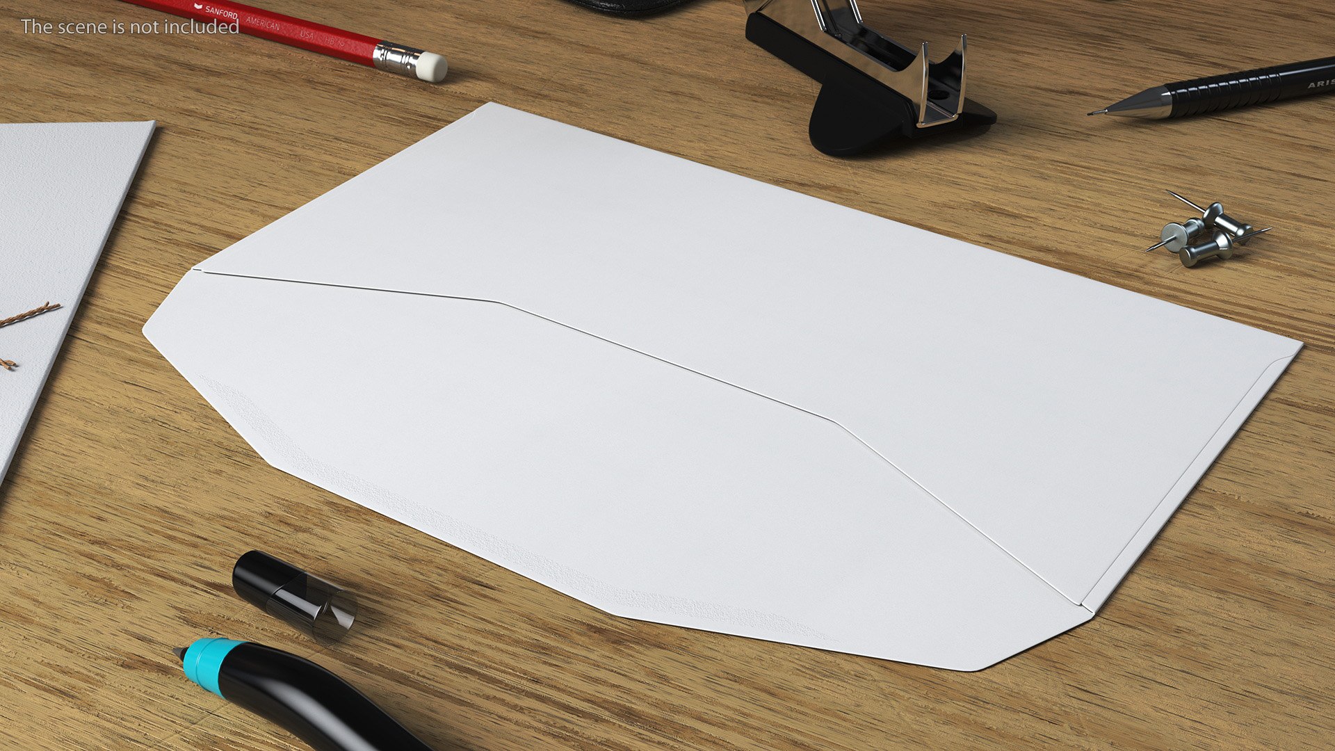 Trapezium Envelope White Paper 3D Model - TurboSquid 2215118