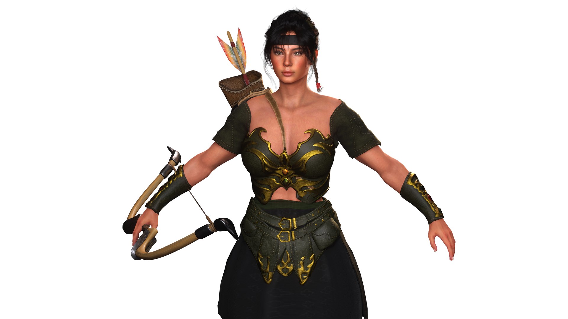 AAA 3D FANTASY FEMALE WARRIOR KNIGHT ELORA -REALISTIC CHARACTER 3D ...