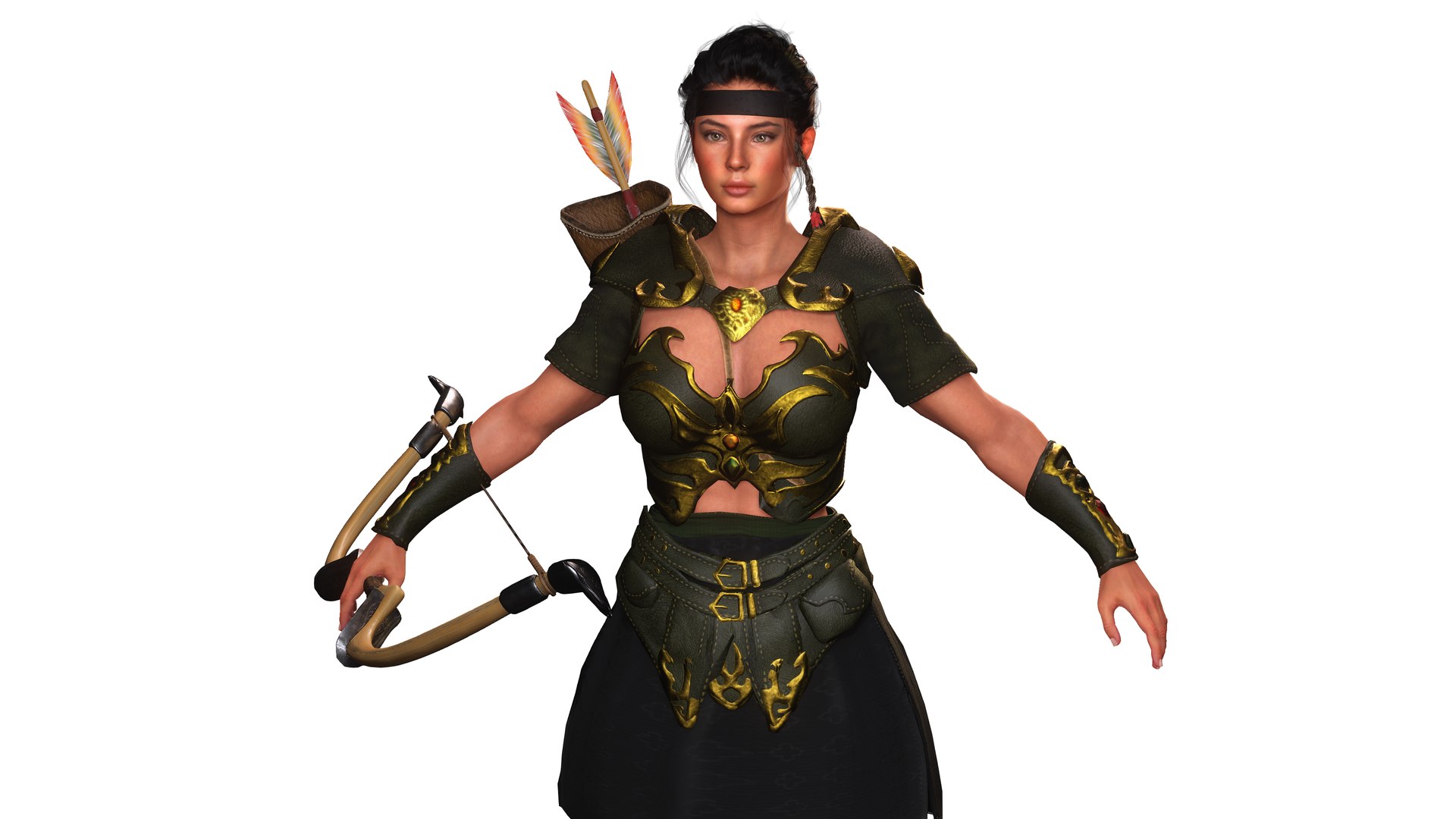 AAA 3D FANTASY FEMALE WARRIOR KNIGHT ELORA -REALISTIC CHARACTER 3D ...