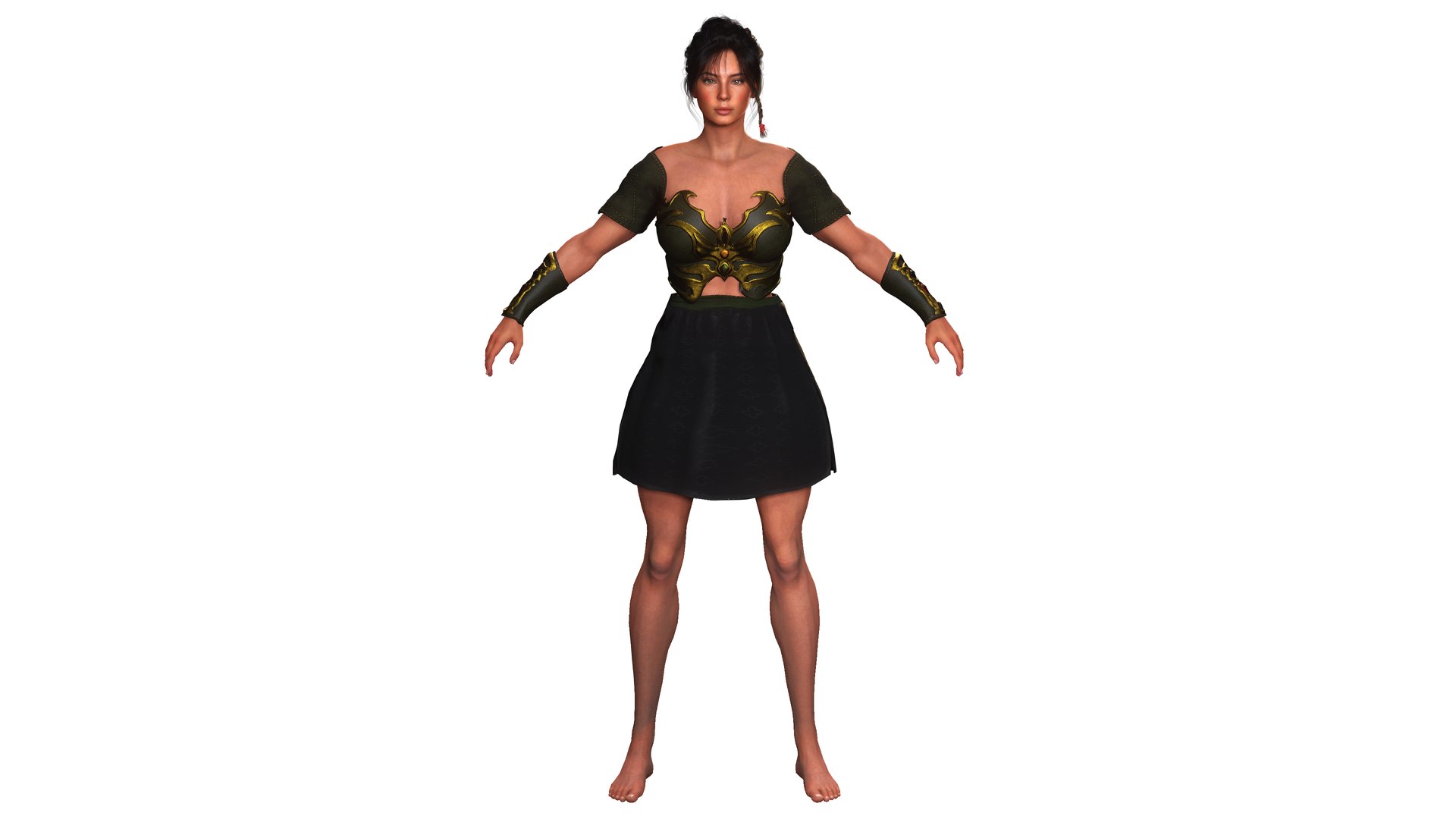 AAA 3D FANTASY FEMALE WARRIOR KNIGHT ELORA -REALISTIC CHARACTER 3D ...