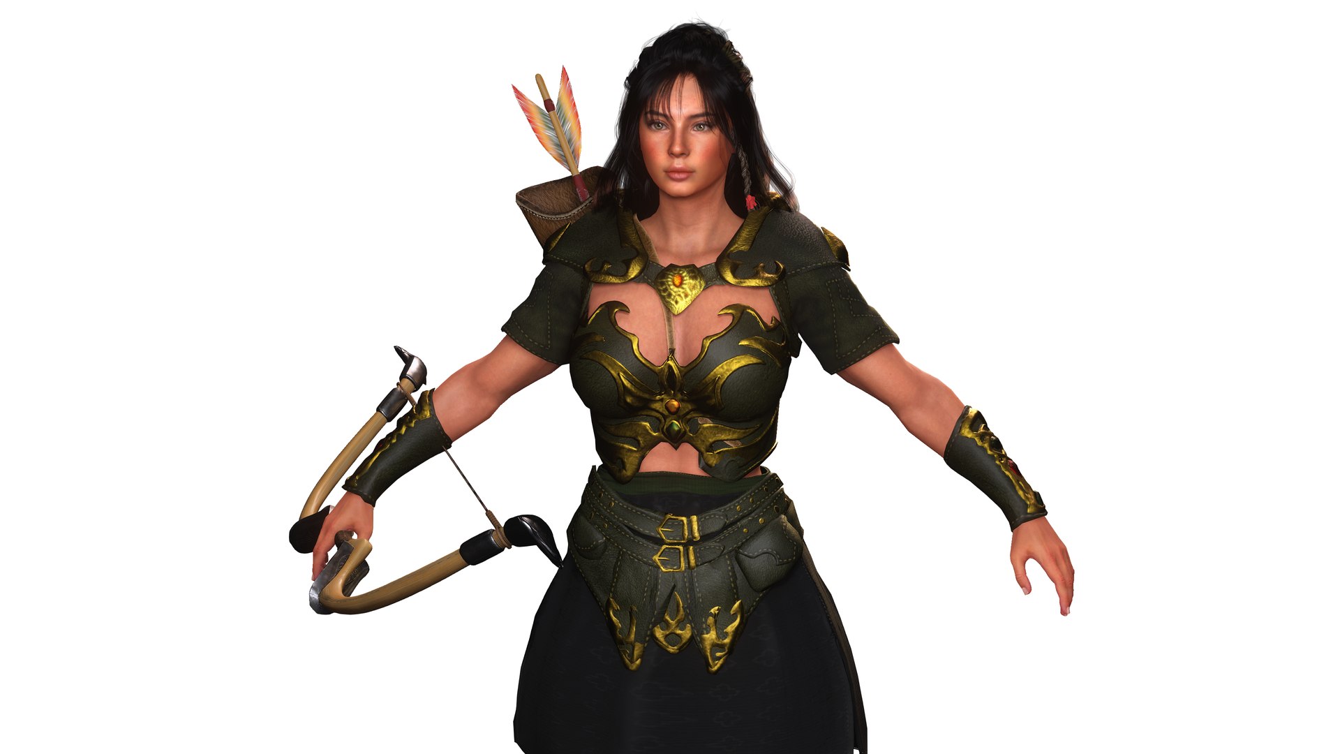 AAA 3D FANTASY FEMALE WARRIOR KNIGHT ELORA -REALISTIC CHARACTER 3D ...